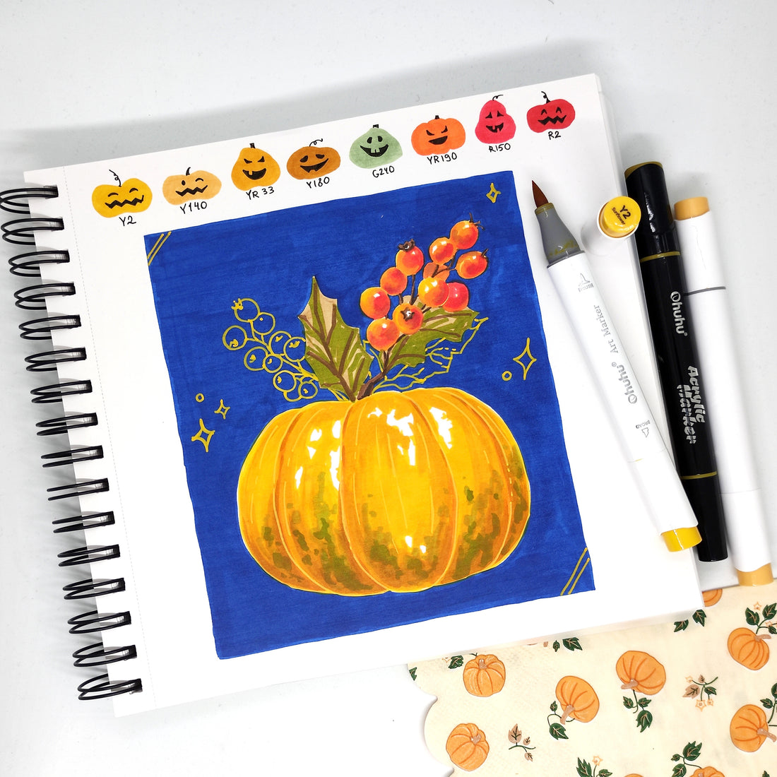 Ohuhu Honolulu 120 Colors Dual Tips Alcohol Art Marker