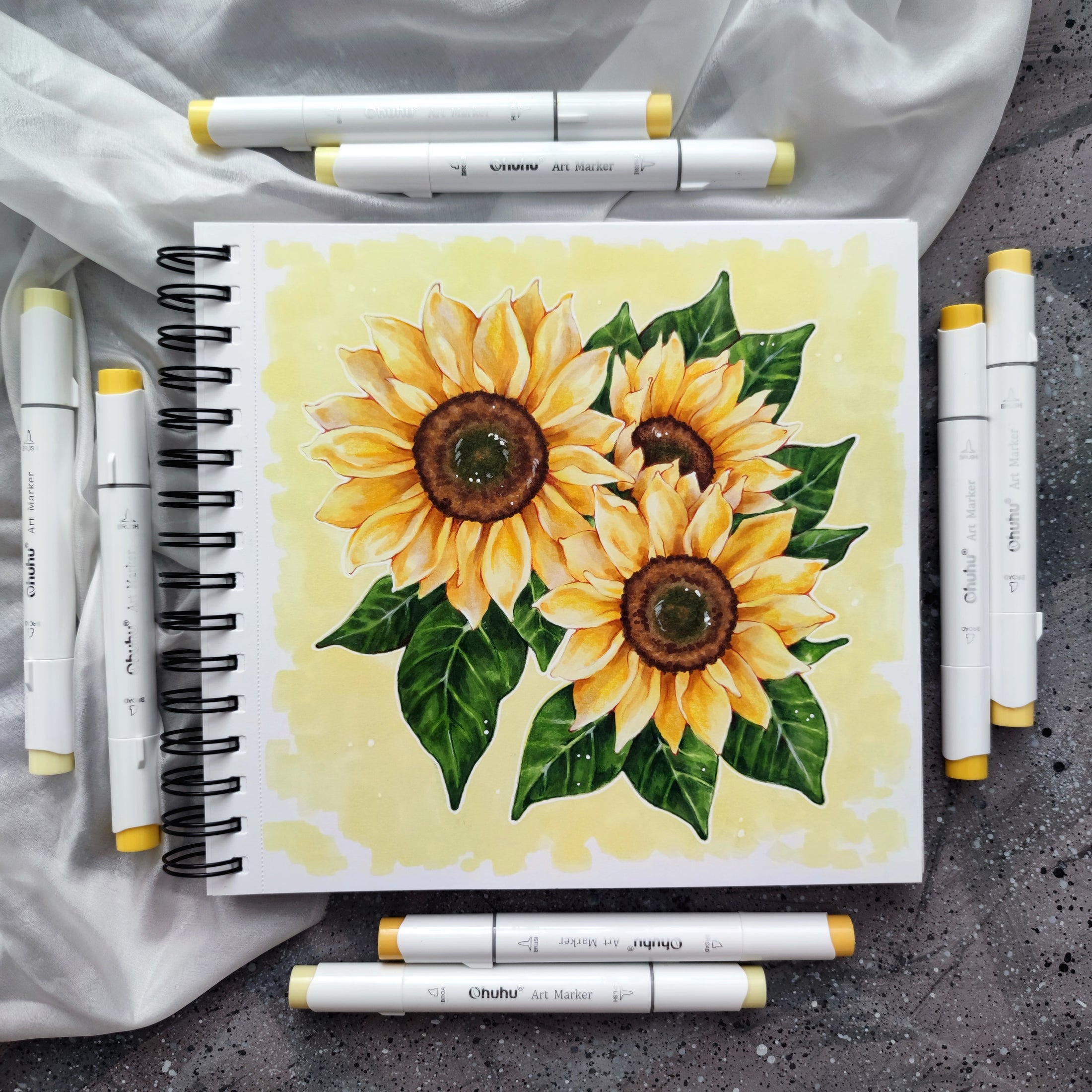 Ohuhu Honolulu 120 Colors Dual Tips Alcohol Art Marker