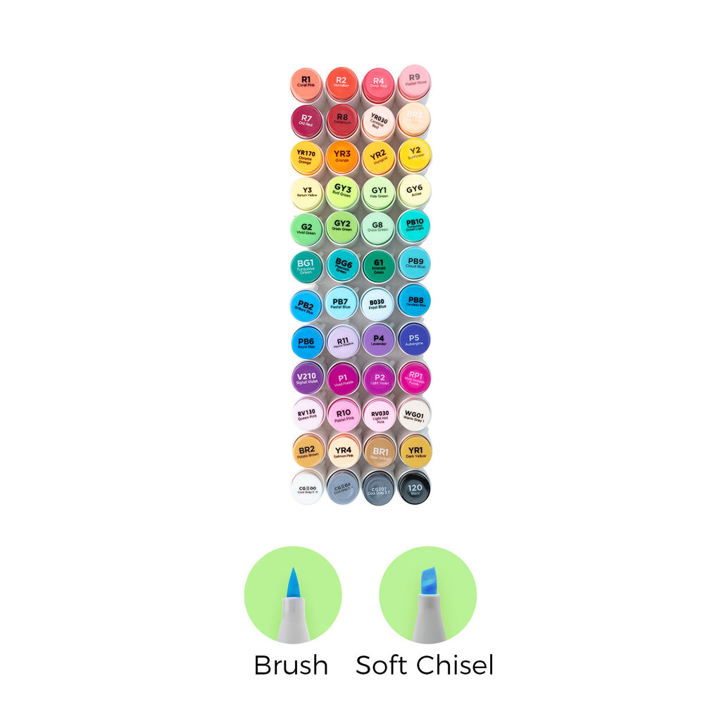 Ohuhu Honolulu S Series Dual Soft Tips Alcohol Art Markers, Brush & So